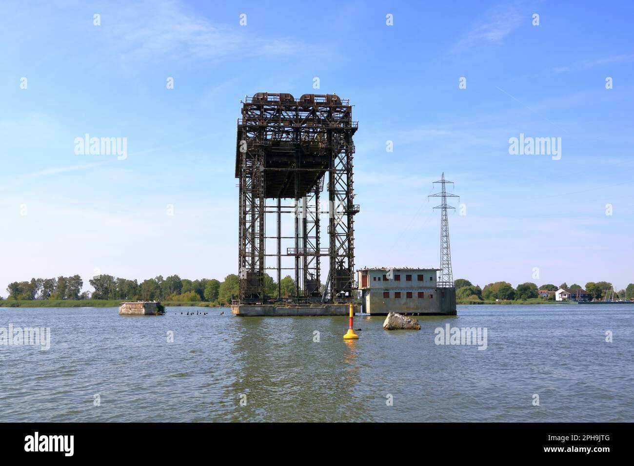 Ruin of the railway bridge of Karnin, Usedom in Germany Stock Photo - Alamy