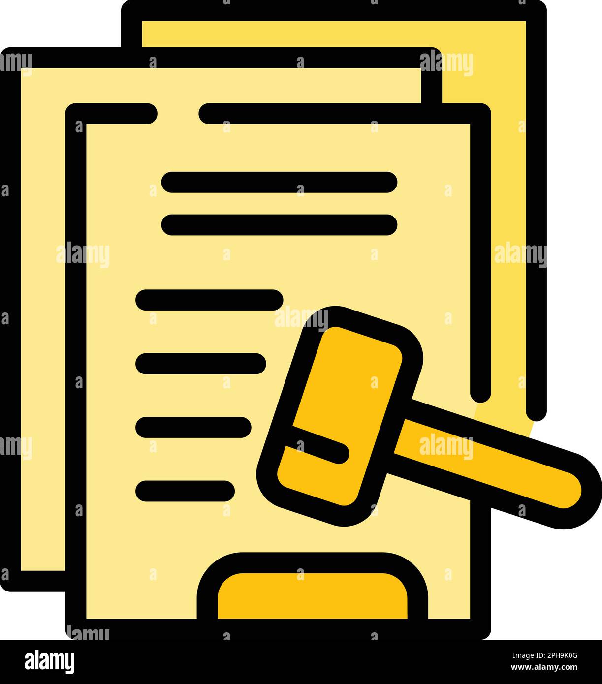 Liability Gavel Icon Outline Liability Gavel Vector Icon For Web