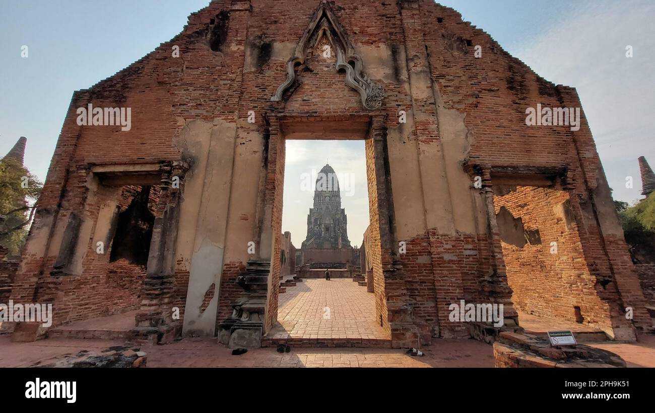 The blue sky over the Ayutthaya temples, Thailand Stock Photo - Alamy