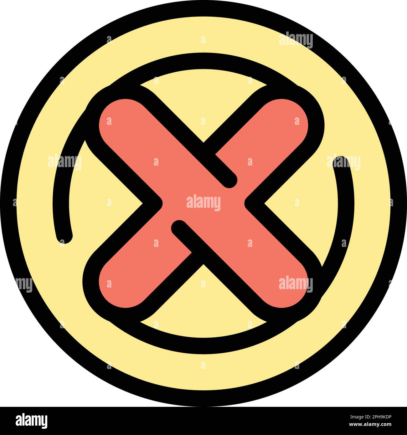 Reject sign payment cancellation icon. Outline Reject sign payment ...