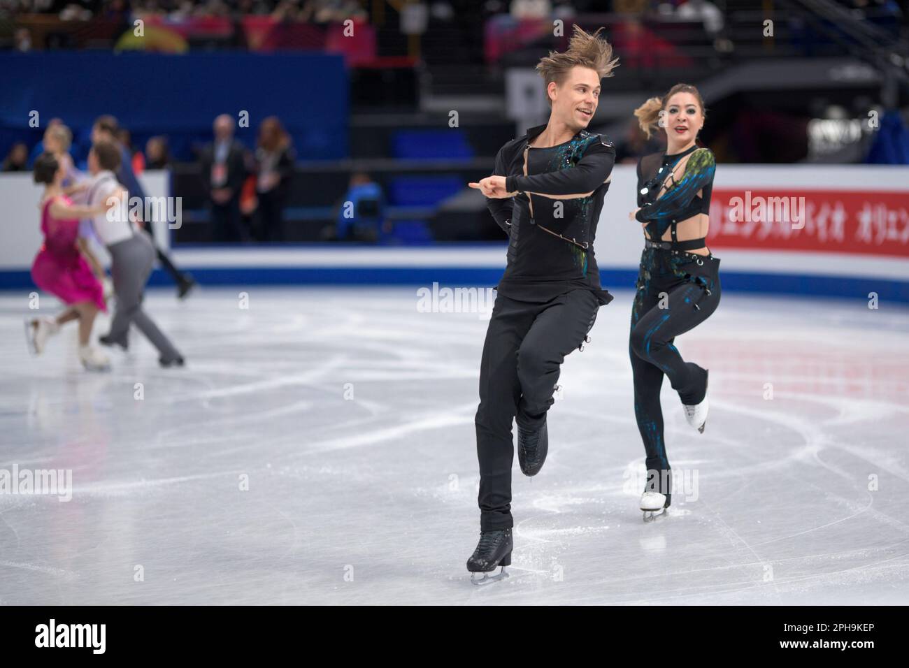 SAITAMA, JAPAN - MARCH 25: Allison Reed and Saulius Ambrulevicius of ...