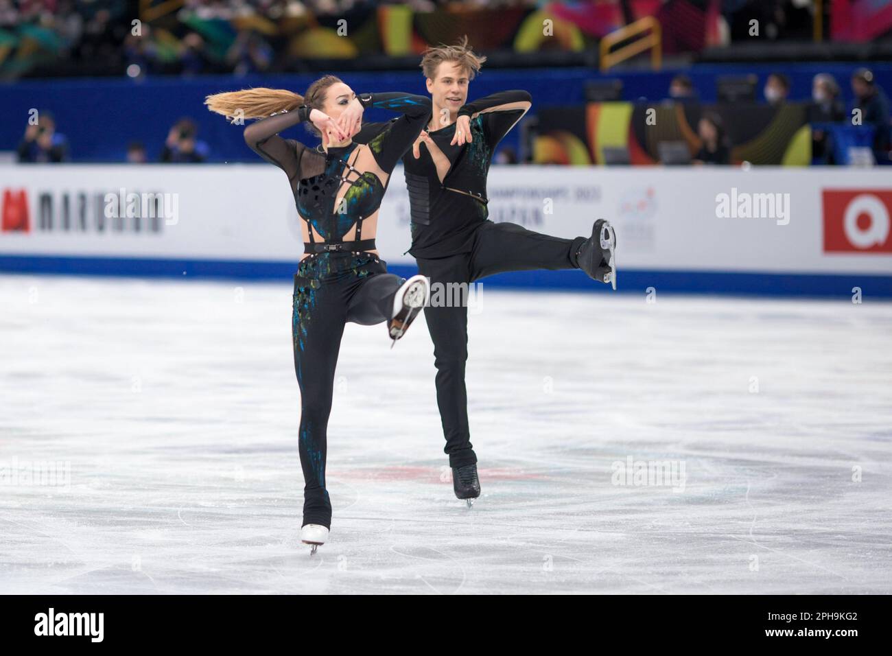 SAITAMA, JAPAN - MARCH 25: Allison Reed and Saulius Ambrulevicius of ...