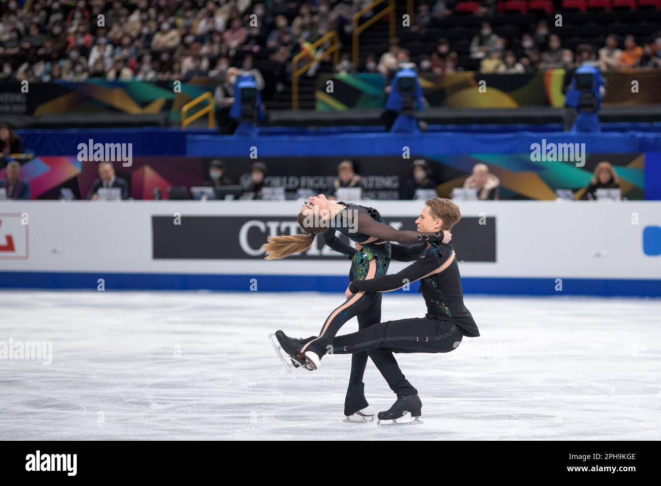 SAITAMA, JAPAN - MARCH 25: Allison Reed and Saulius Ambrulevicius of ...