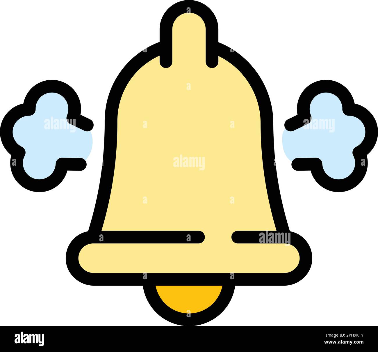 Bell job rush icon. Outline Bell job rush vector icon for web design isolated on white ...