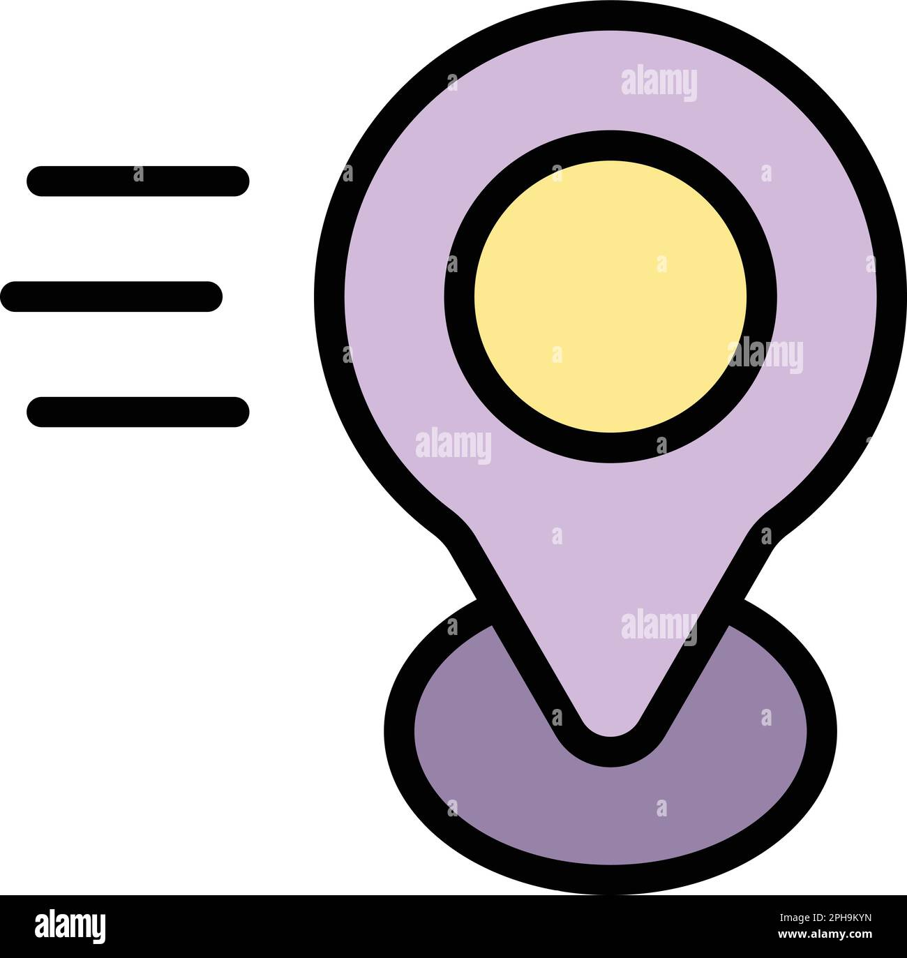 Rush job location icon. Outline Rush job location vector icon for web ...