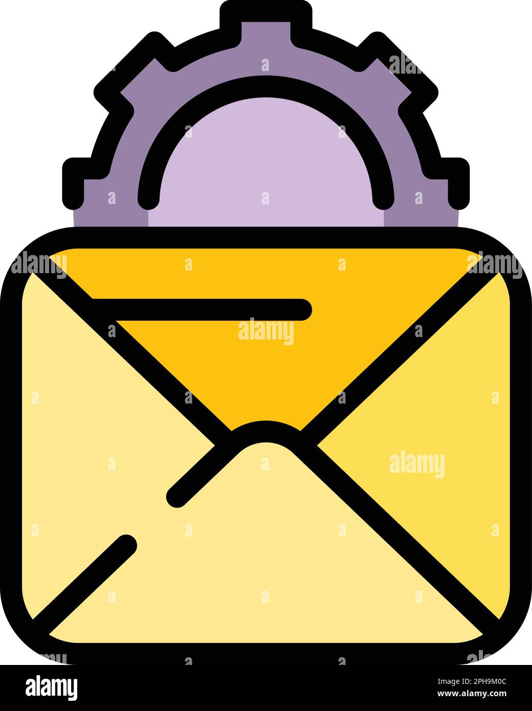 Rush job mail icon. Outline Rush job mail vector icon for web design ...