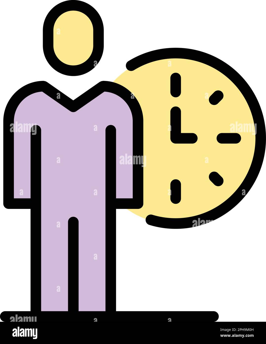 Rush job day time icon. Outline Rush job day time vector icon for web ...