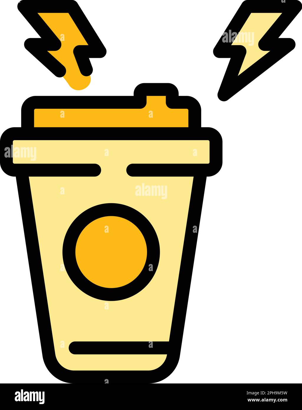 Rush job coffee cup icon. Outline Rush job coffee cup vector icon for ...