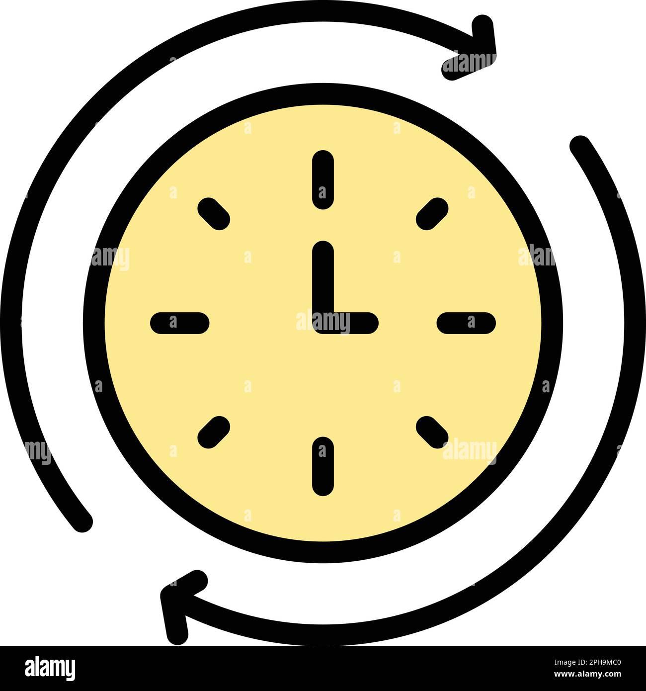 Rush job wall clock icon. Outline Rush job wall clock vector icon for ...