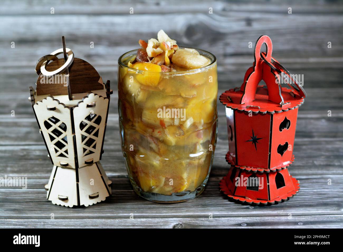 Dried fruits compote, Traditional Khoshaf kushaf dates compote that is ...