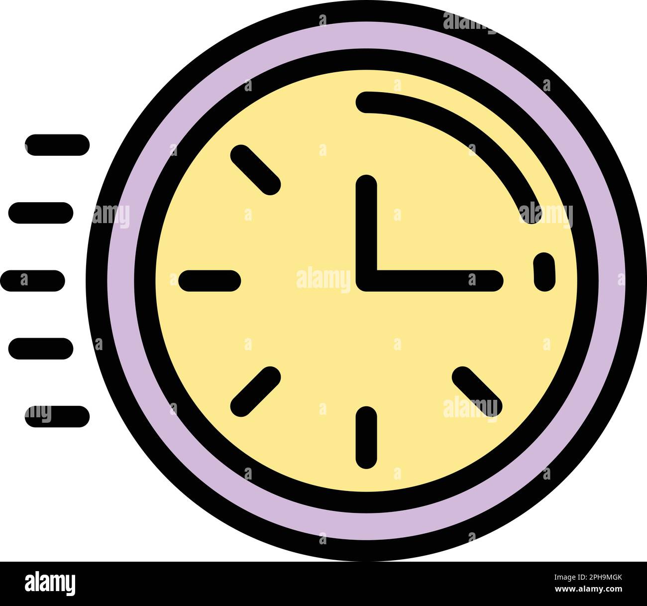 Rush job time work icon. Outline Rush job time work vector icon for web ...