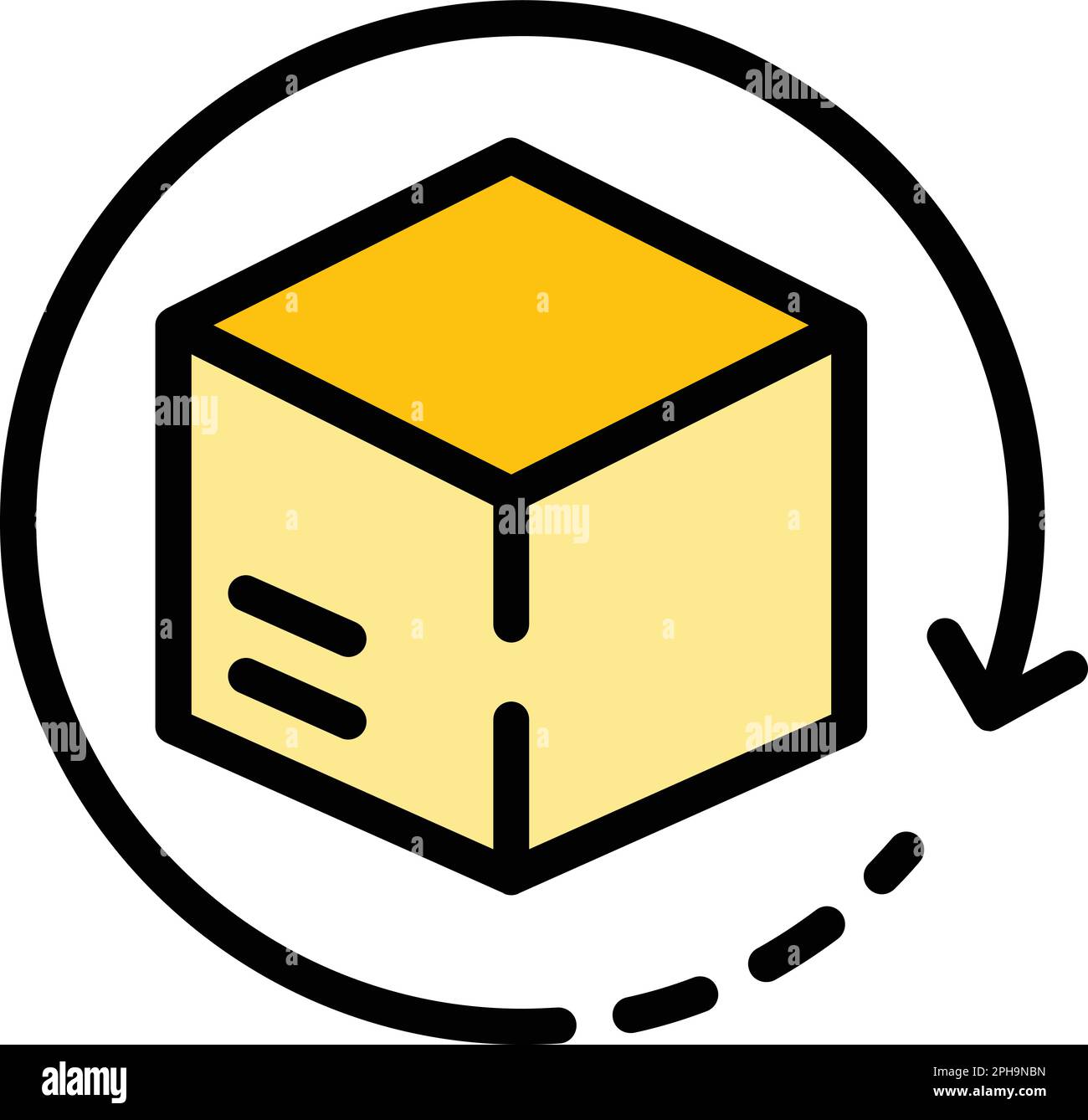 Replace box icon. Outline Replace box vector icon for web design ...