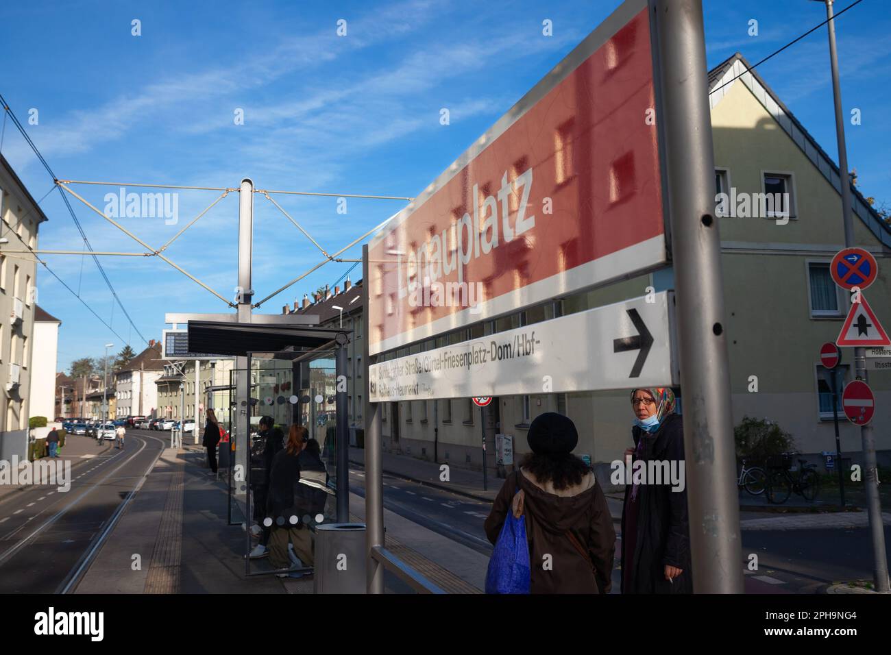 Picture of a the station of Lenauplatz in Neustadt of Cologne, Germany ...