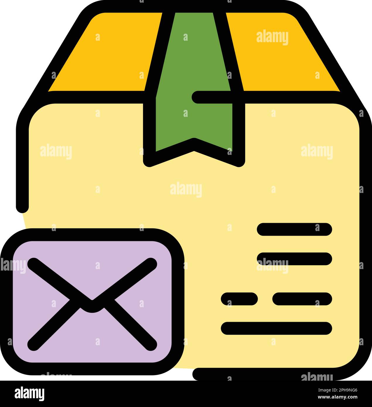 Envelope parcel icon. Outline Envelope parcel vector icon for web ...