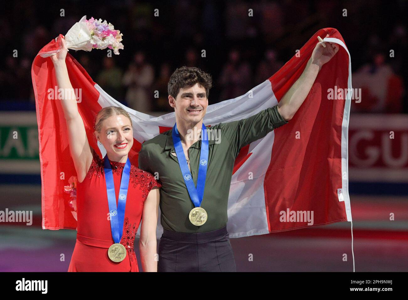 SAITAMA, JAPAN - MARCH 25: Piper Gilles and Paul Poirier of Canada in ...