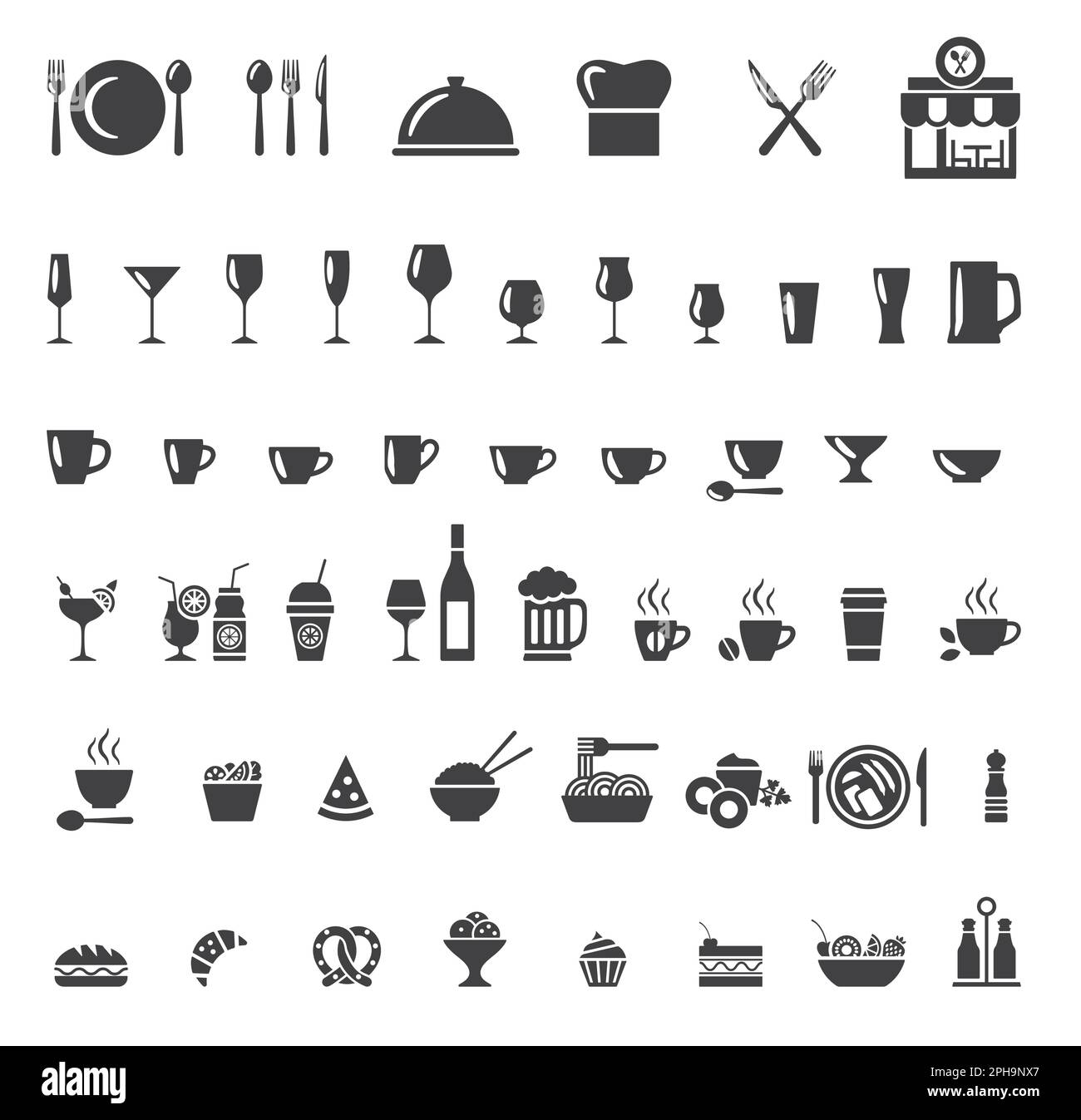 Tea restaurant dishes Stock Vector Images - Alamy