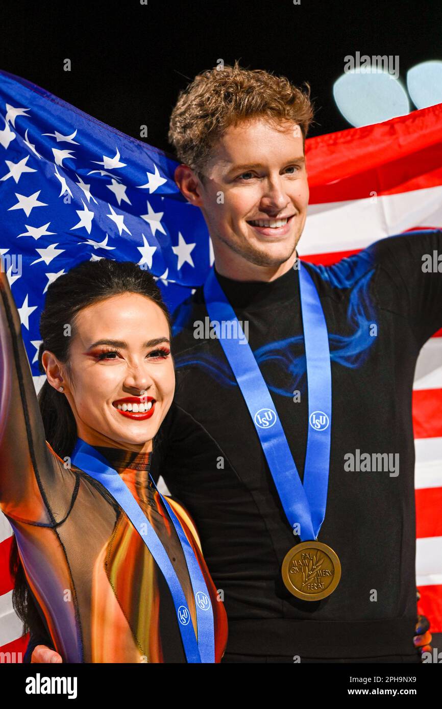 SAITAMA, JAPAN - MARCH 25: Madison Chock and Evan Bates of the United ...
