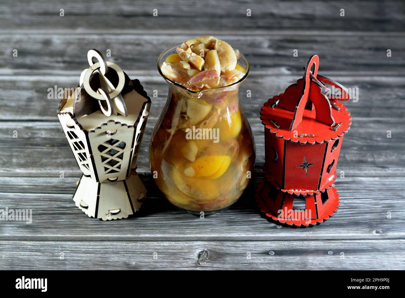 Dried fruits compote, Traditional Khoshaf kushaf dates compote that is ...