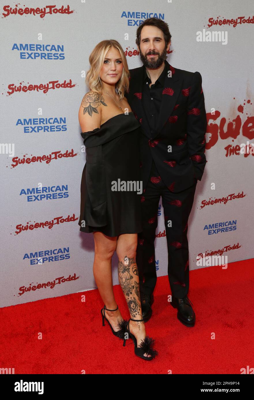 New York, NY, USA. 26th Mar, 2023. Natalie McQueen and Josh Groban ...