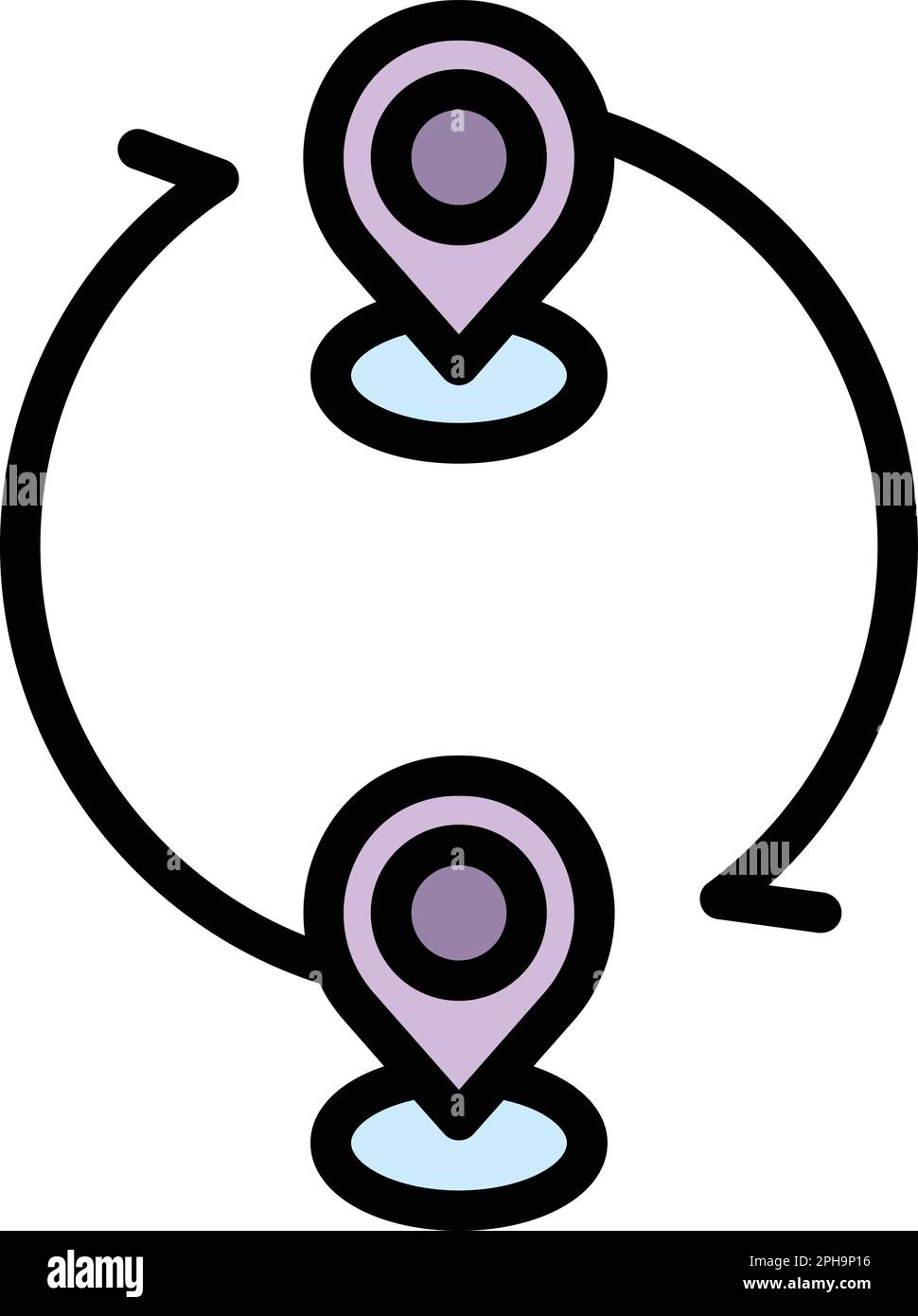 Return location icon. Outline Return location vector icon for web ...