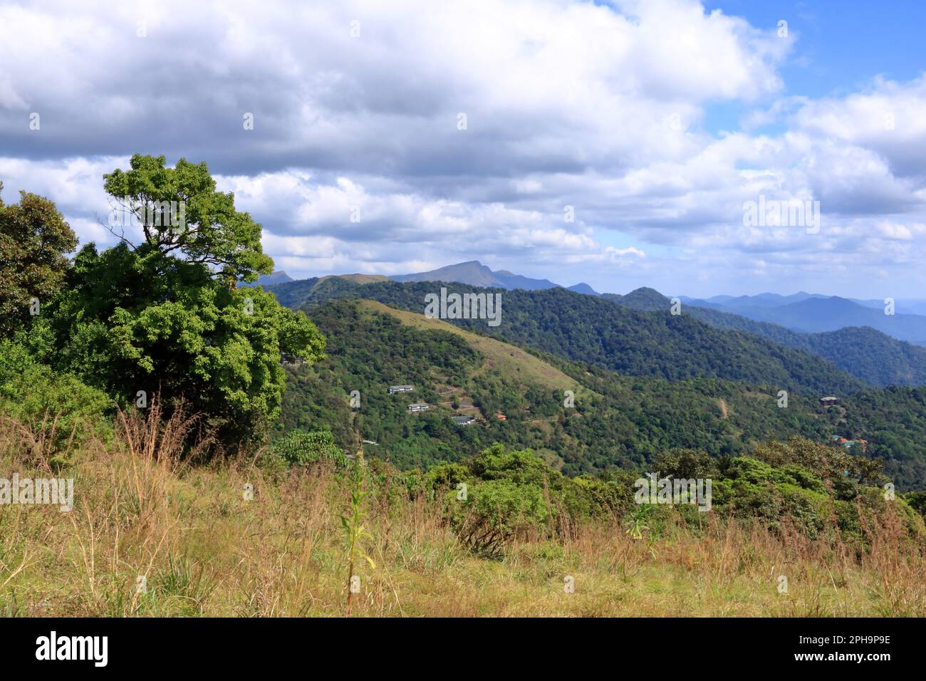 the view of the southern tip of the mighty western ghats. Paithalmala ...