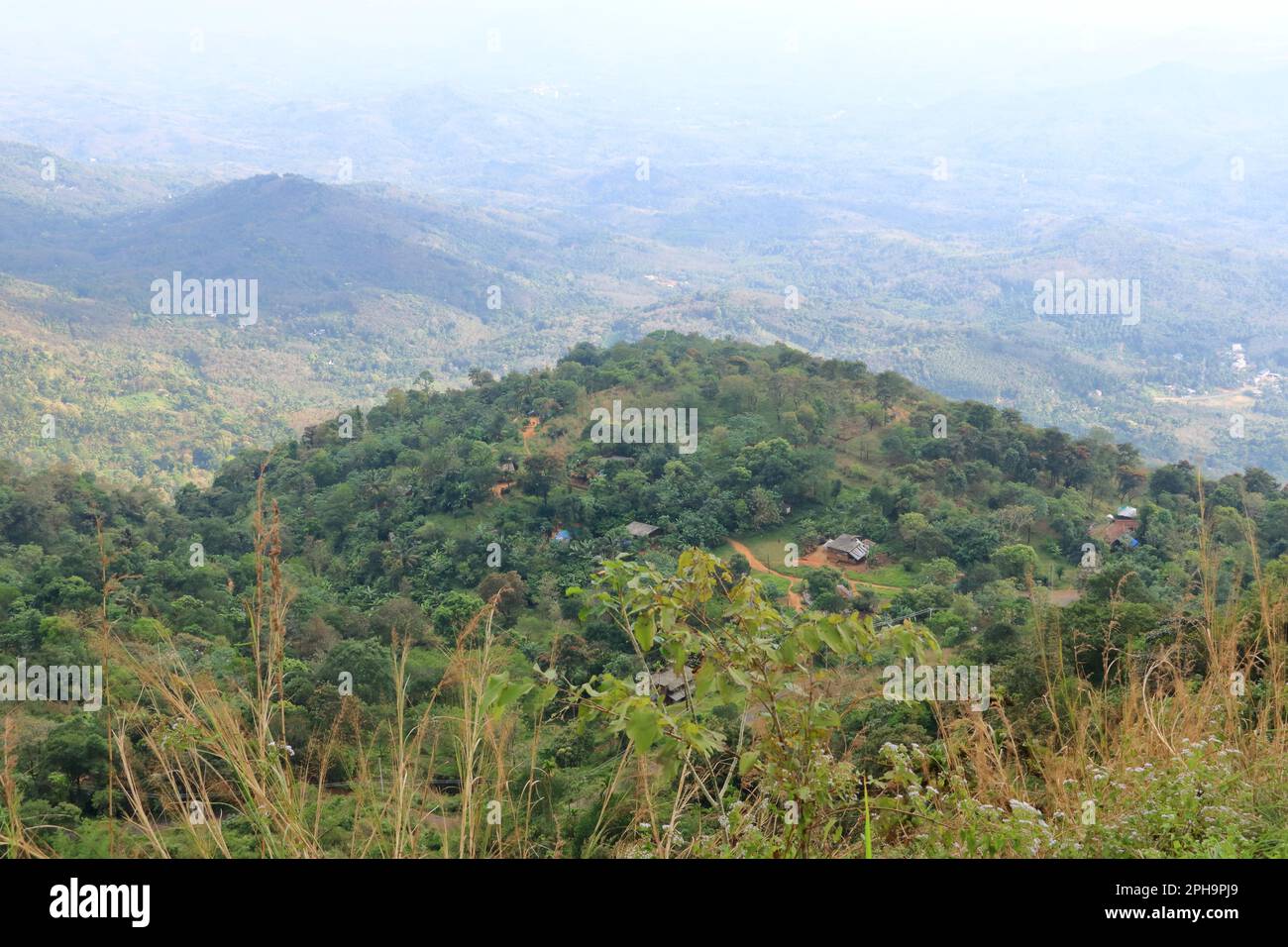 Palakkayam thattu, panoramic view of Kannur, Kerala in India Stock ...