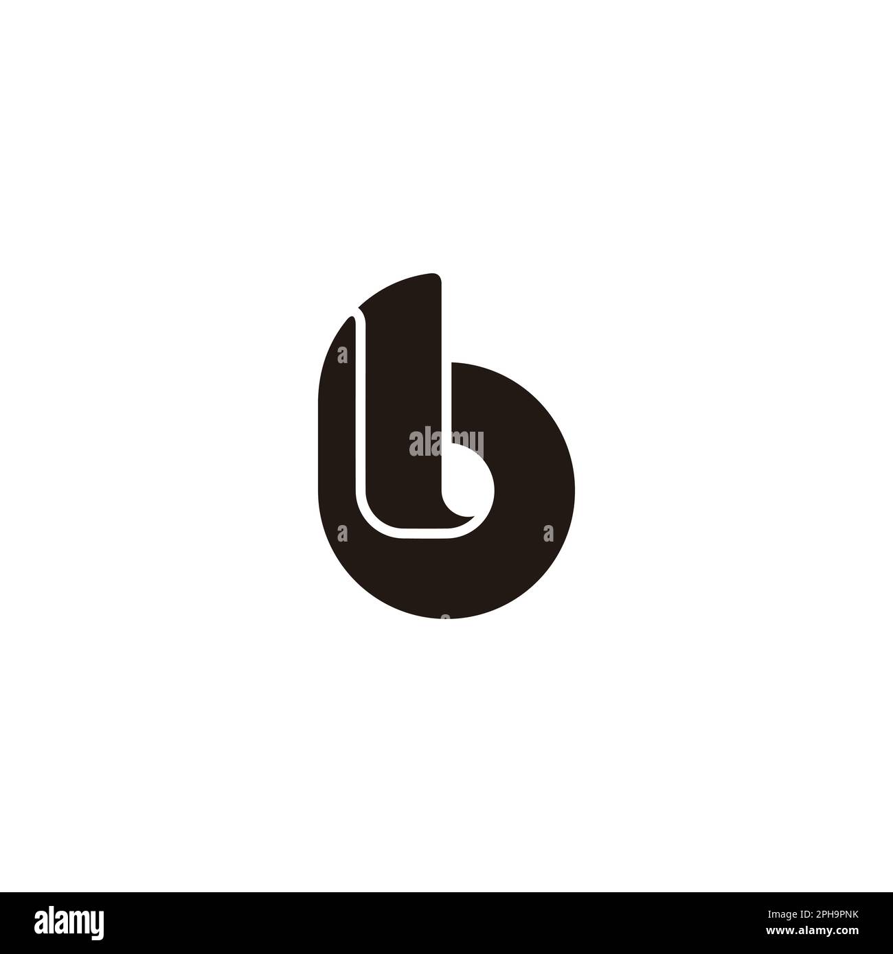 letter b simple curve geometric logo vector Stock Vector Image & Art ...