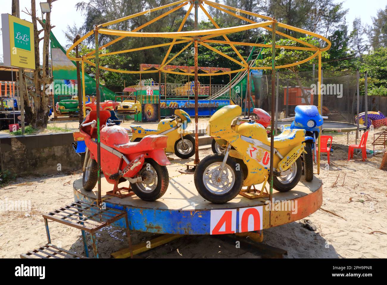 Dharmadam Beach park near kannur, kerala, india Stock Photo - Alamy