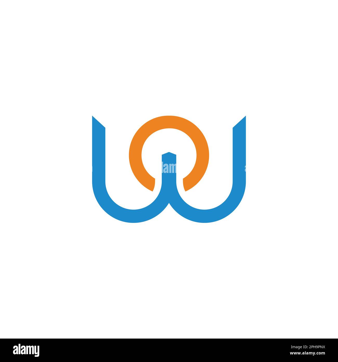 letter wo simple geometric line logo vector Stock Vector Image & Art ...