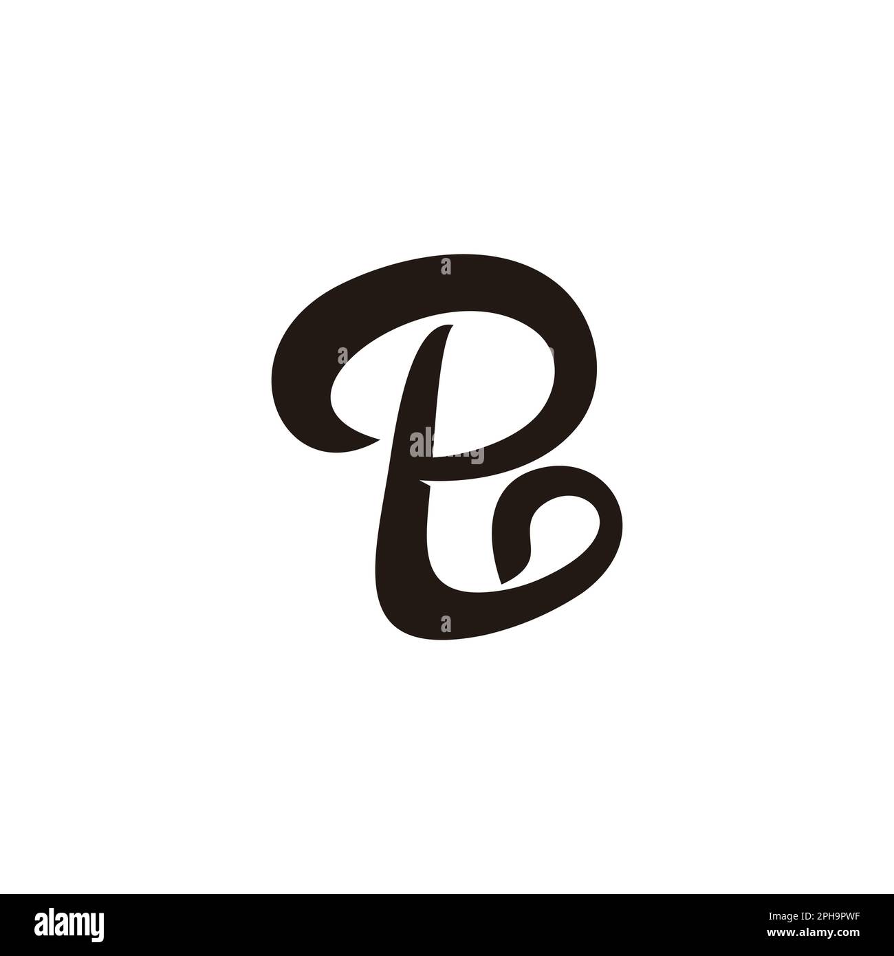 letter pl curves smooth logo vector Stock Vector Image & Art - Alamy