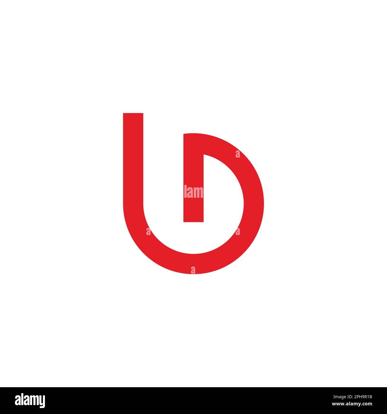 letter b simple power button logo vector Stock Vector Image & Art - Alamy