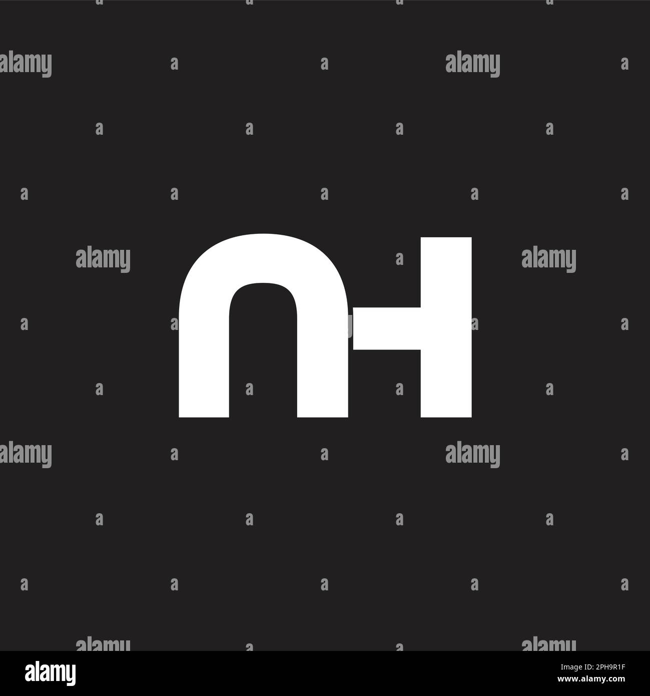 Letter nh logo vector vectors hi-res stock photography and images - Alamy
