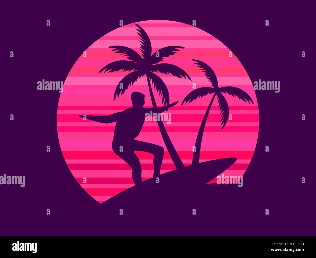 Surfing in the 80s Stock Vector Images - Alamy