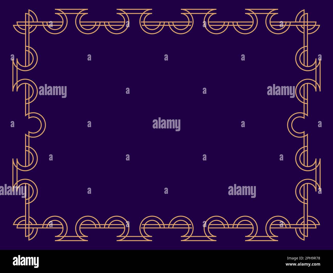 Art deco frame. Vintage linear border. Design a template for ...