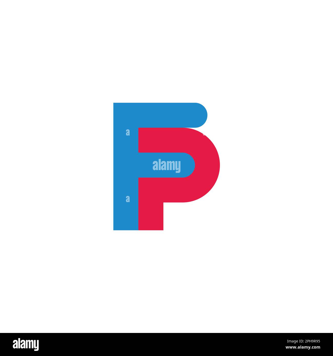 letter fp simple colorful geometric logo vector Stock Vector Image ...