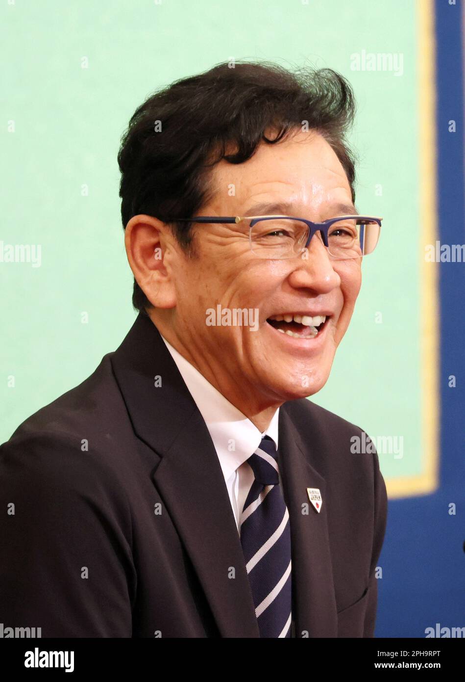 Tokyo, Japan. 27th Mar, 2023. Japan's baseball national team manager ...