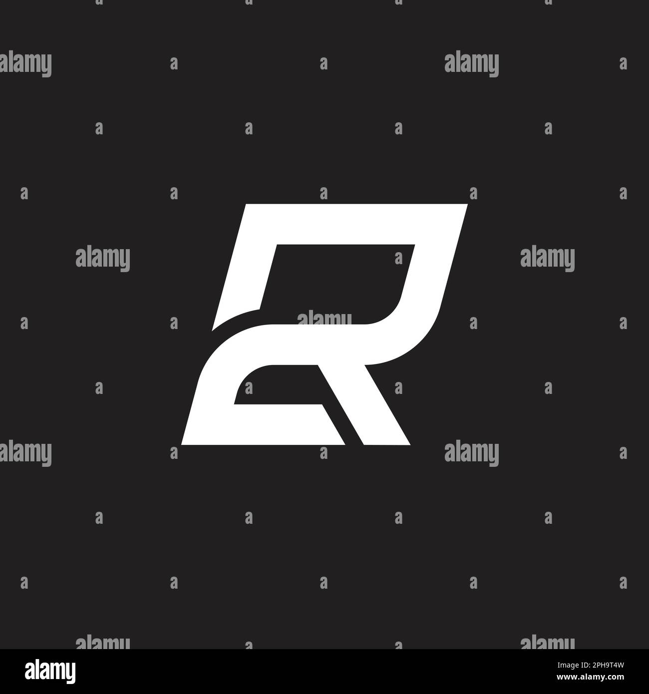 letters 2r simple geometric line logo vector Stock Vector Image & Art ...