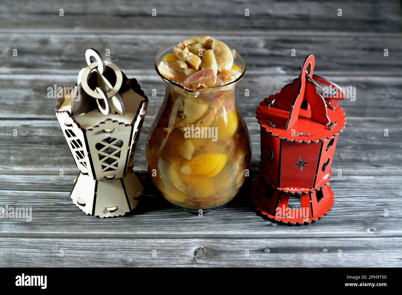 Dried fruits compote, Traditional Khoshaf kushaf dates compote that is ...