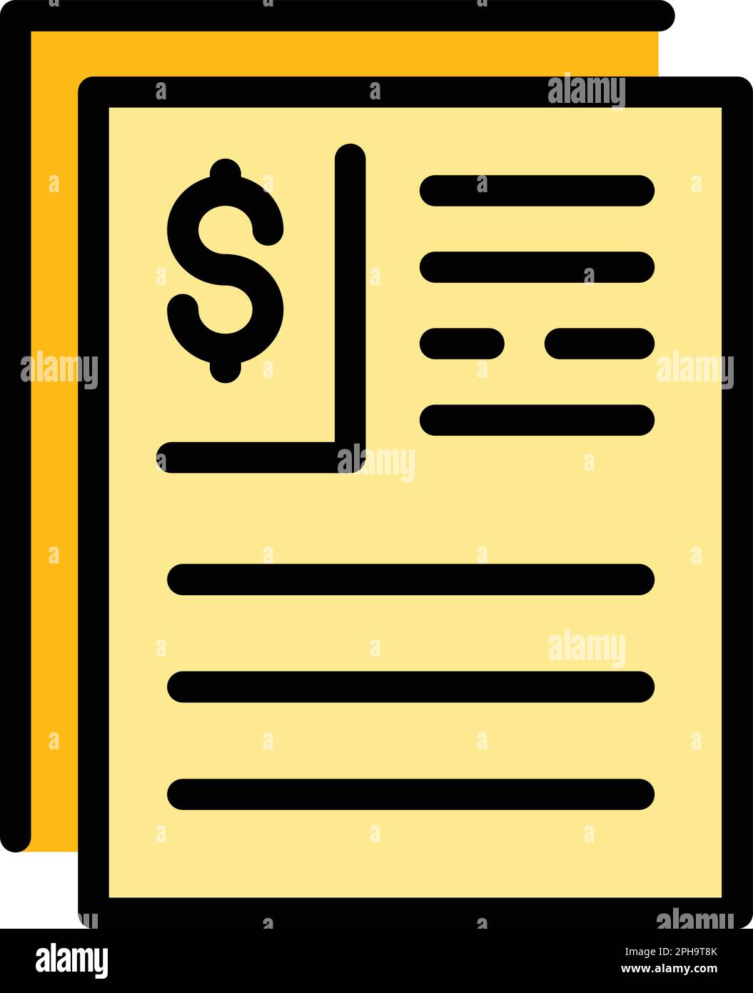 Result money finance paper icon. Outline Result money finance paper ...