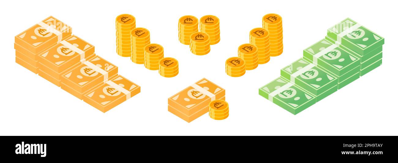 Georgian Lari Money and Coin Bundle Set Stock Vector Image & Art - Alamy