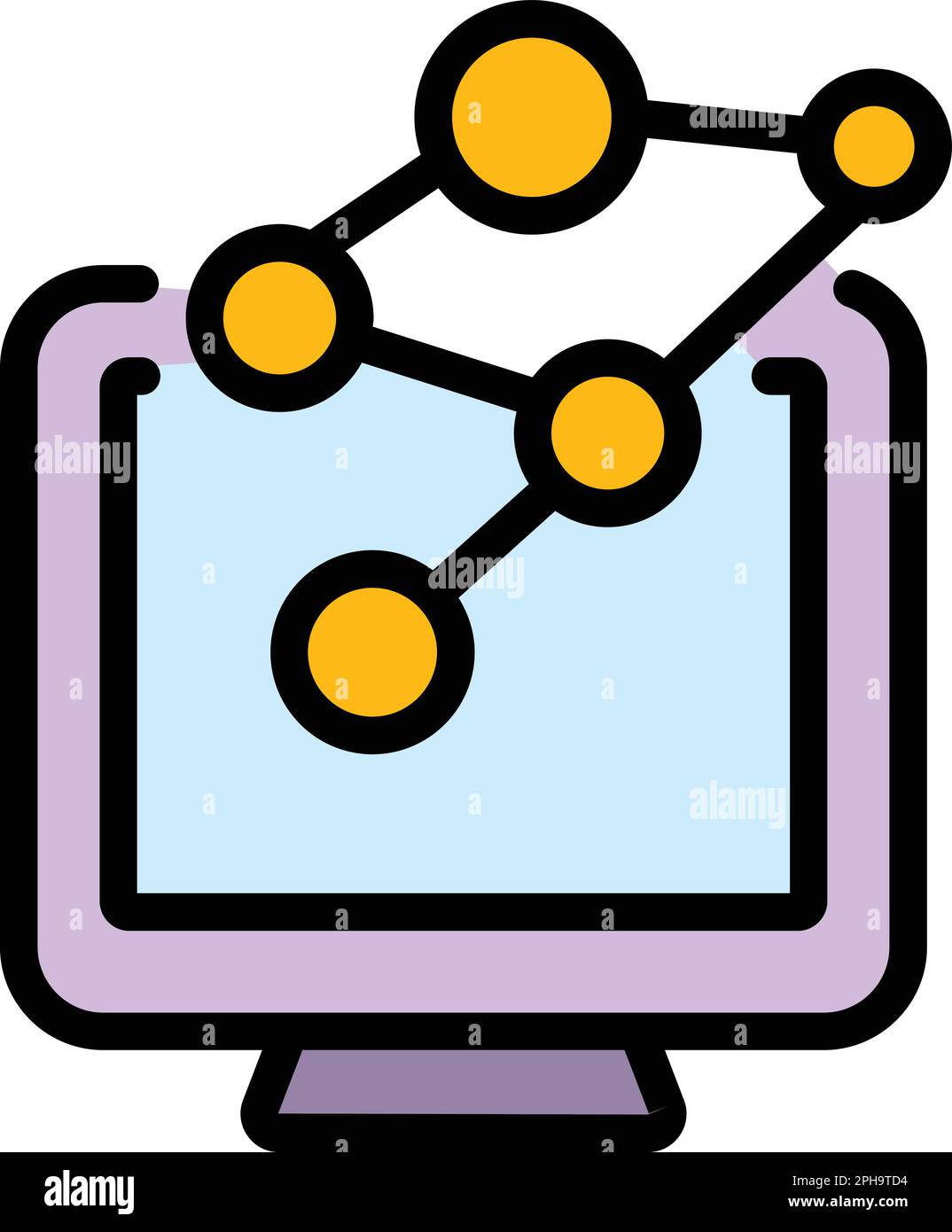 Balance market studies icon. Outline Balance market studies vector icon ...