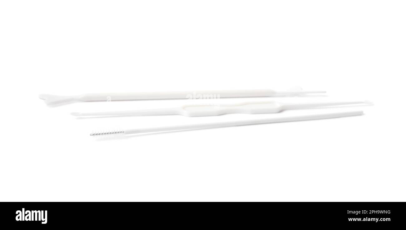 Disposable gynecological examination kit on white background Stock ...