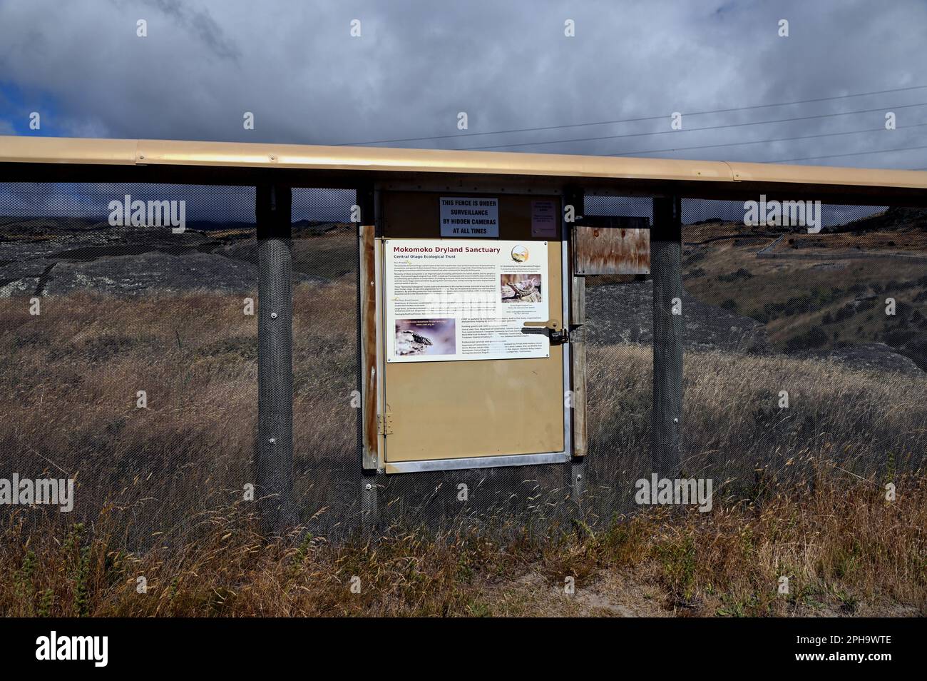 A large fence surrounding the Mokomoko Dryland Sanctuaryin Central ...