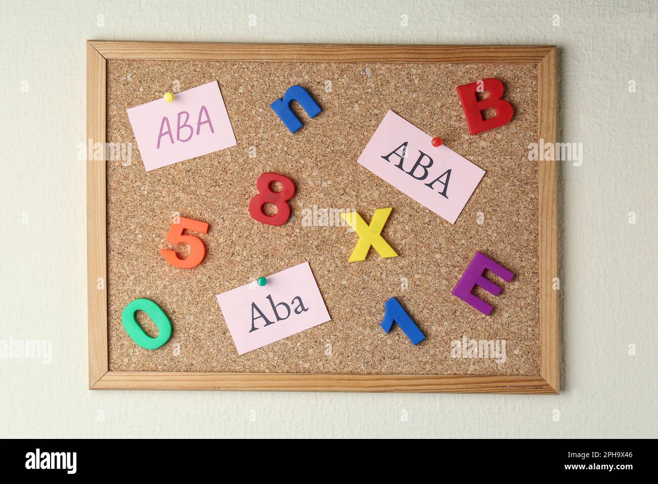 Applied behavior analysis concept. Paper notes with abbreviation ABA ...
