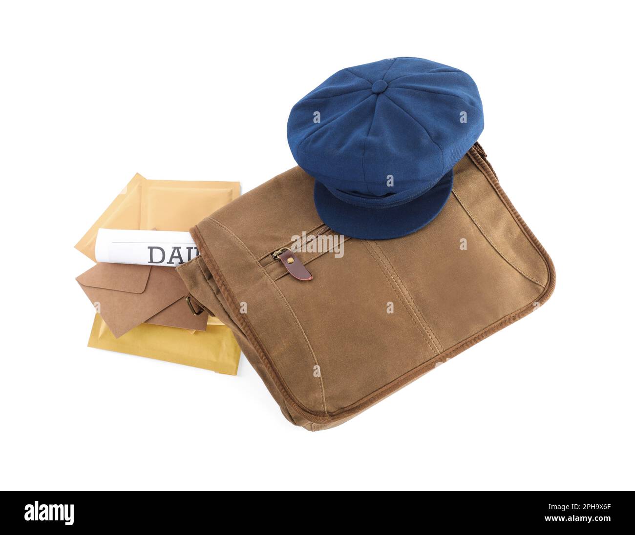 Retro bag postman letters Cut Out Stock Images & Pictures - Alamy