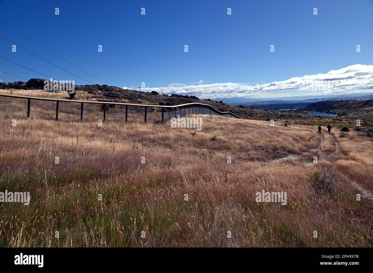 A large fence surrounding the Mokomoko Dryland Sanctuaryin Central ...