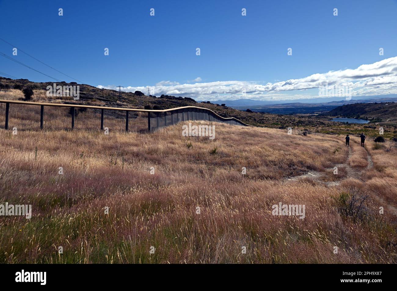 A large fence surrounding the Mokomoko Dryland Sanctuaryin Central ...