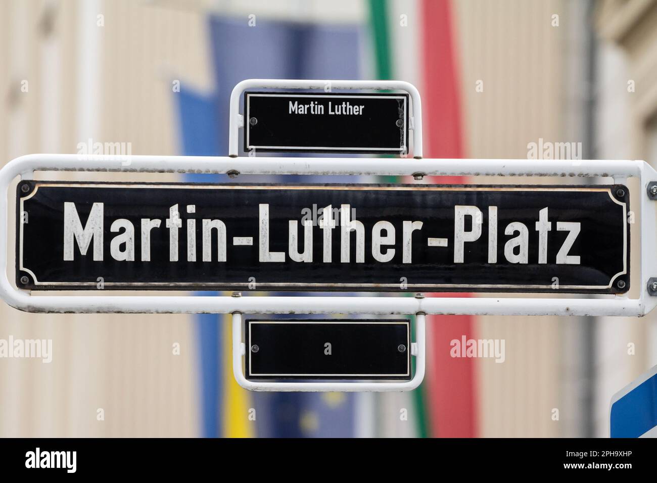 Picture of the street of Martin Luther Platz in Dusseldorf, Germany ...