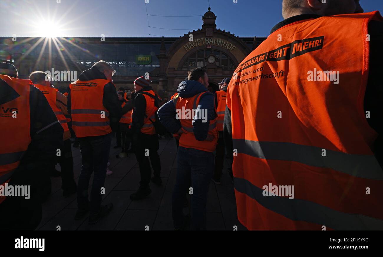 Erfurt, Germany. 27th Mar, 2023. The slogan "Together we can do more ...