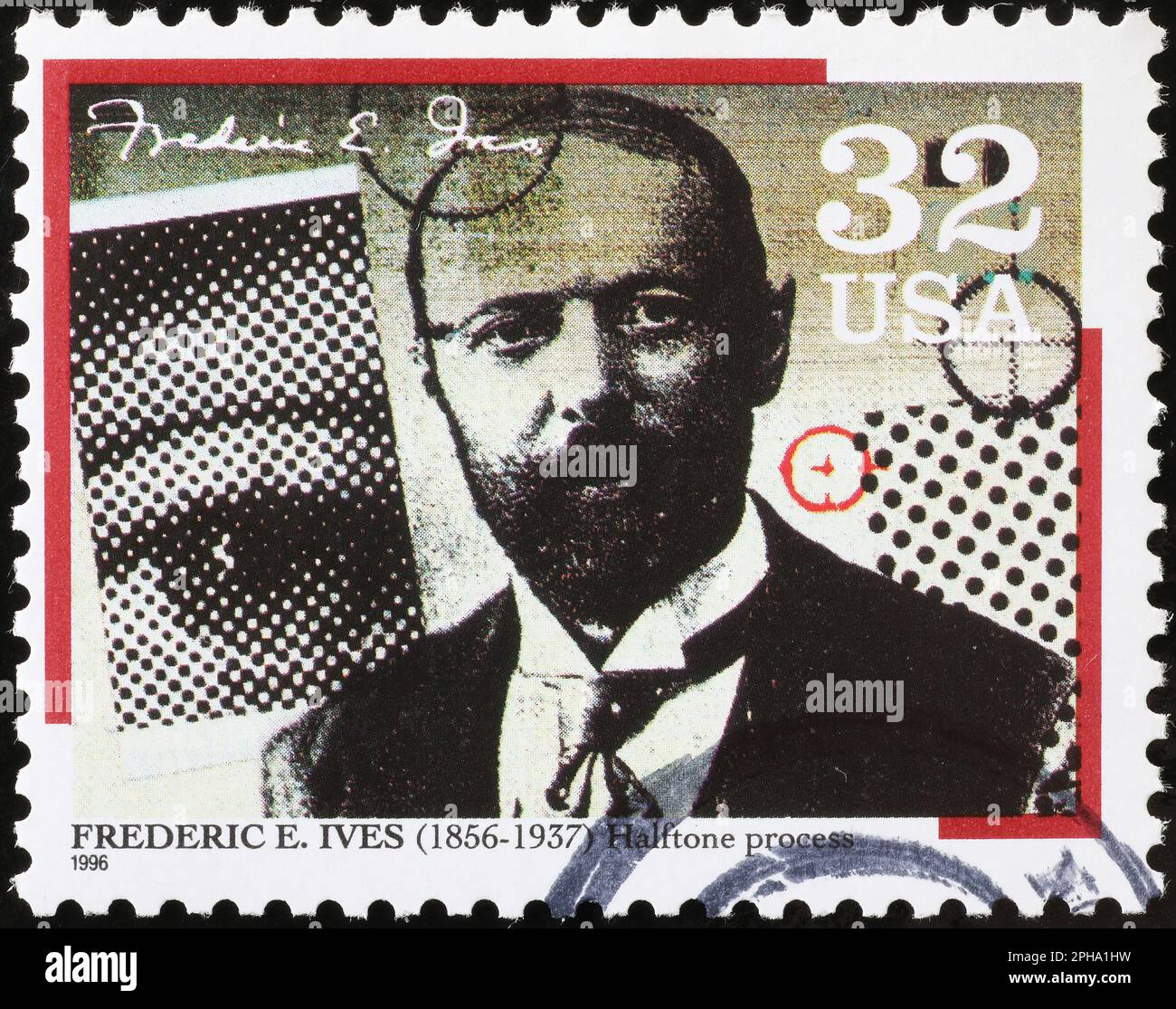 American inventor Frederic Eugene Ives on postage stamp Stock Photo - Alamy
